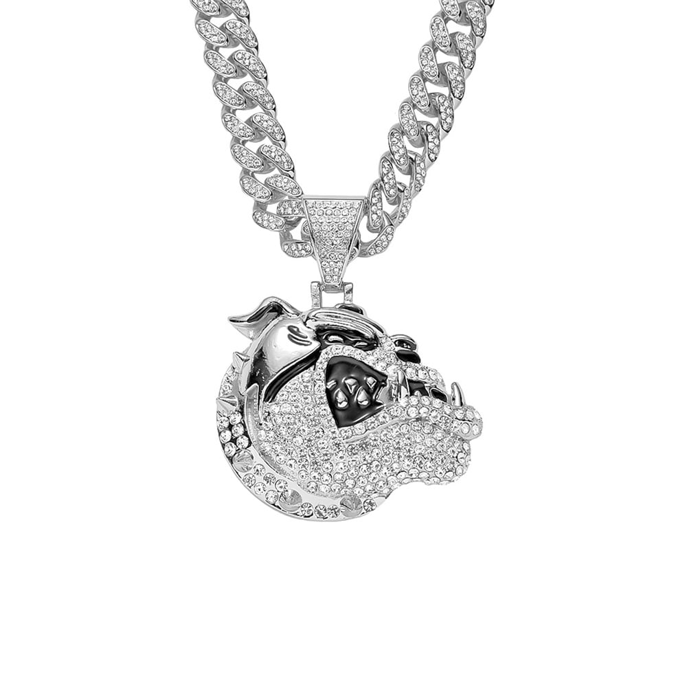 Hip Hop Cuban Chains Animal Pendant Necklace With 13mm Miami Cuban ...