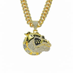 Bar Link Iced Out Chain Hip Hop Bling Chain - Walmart.com