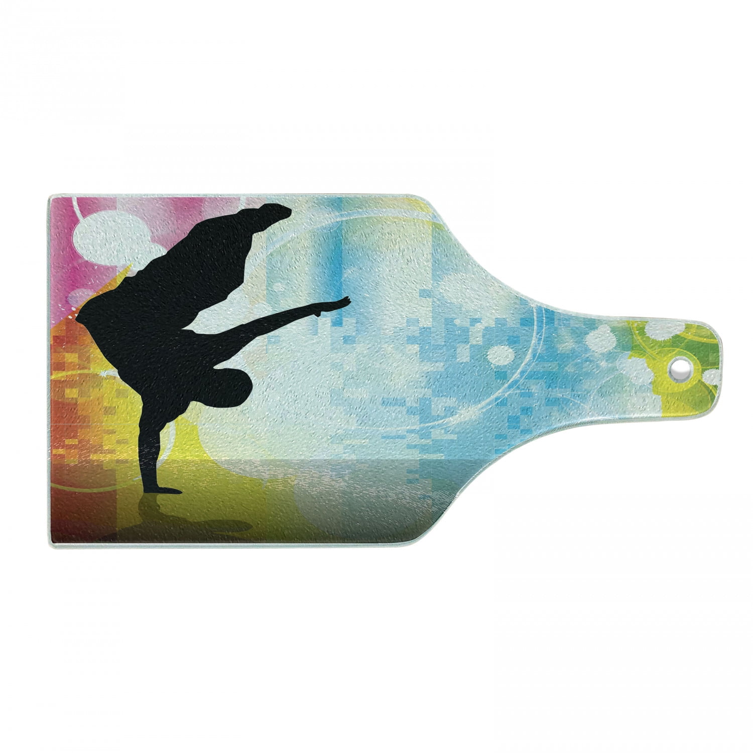 Hip Hop Cutting Board, Illustration of Breakdancer on Hand Stand with ...