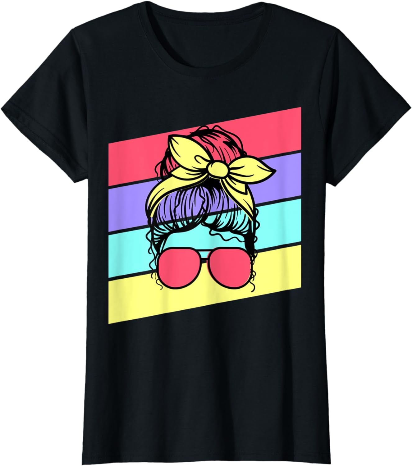 Hip Hop Dance Girl Messy Bun T-Shirt - Walmart.com