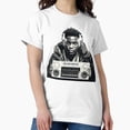 Hip Hop Forever Design 1 Clean Minimalist Audio Label Shield Crest T ...