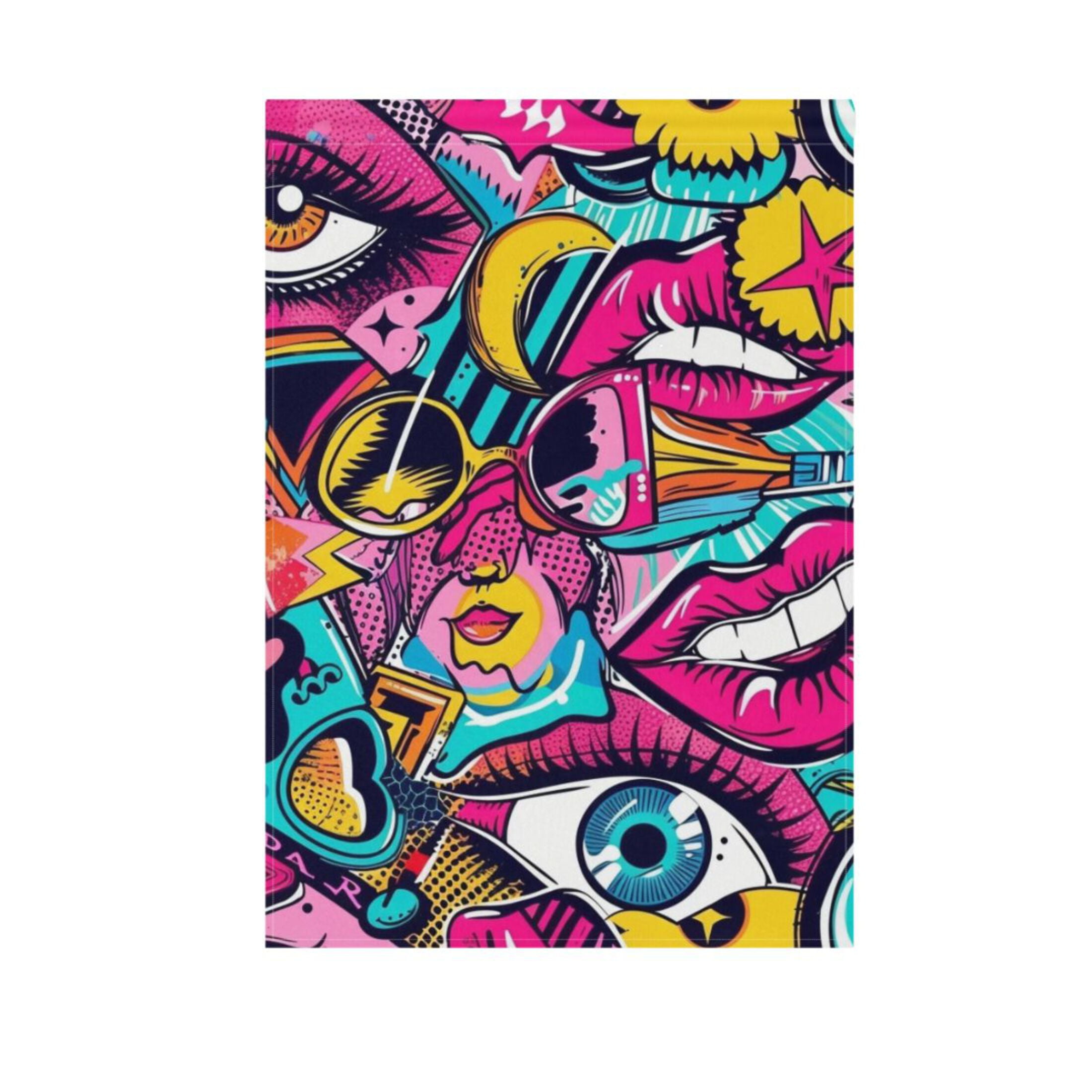 Hip Hop Graffiti Garden Flag 28"x40" Double-Sided Yard Flags for ...