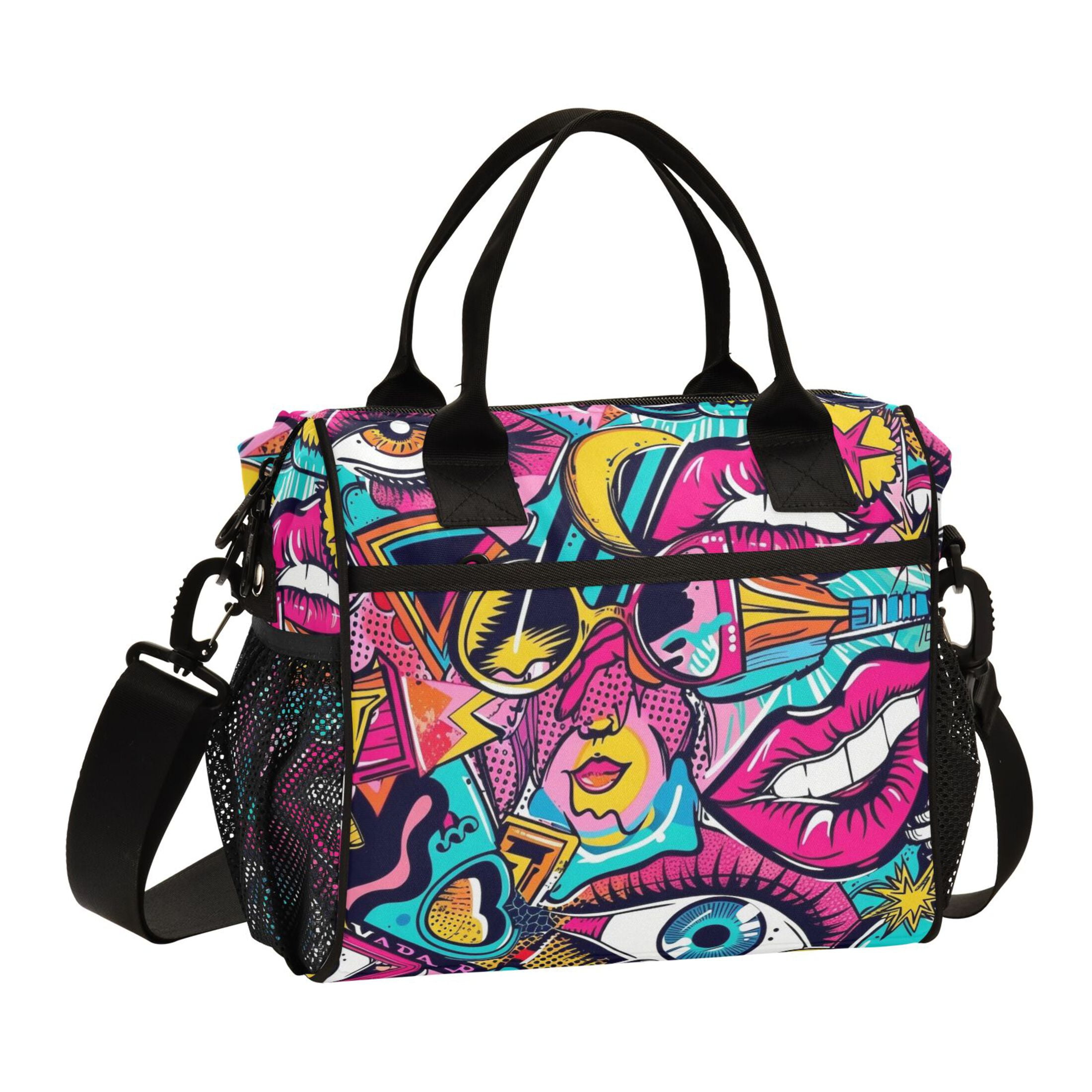 Hip Hop Graffiti Lunch Bag Insulated Lunch Box Leakproof Reusable ...