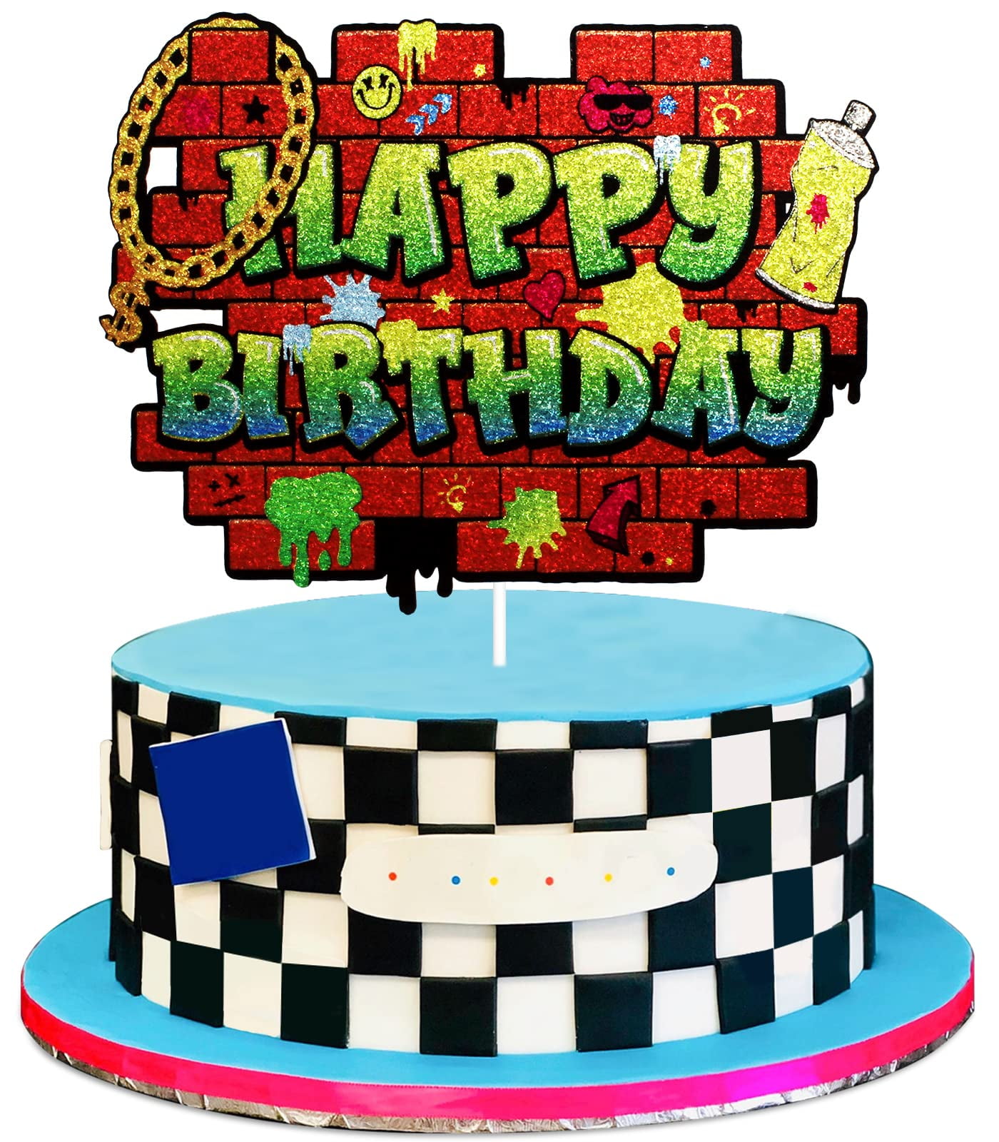 Hip Hop GraffitiTRDN Happy Birthday Cake Topper - 80's 90's Decade ...