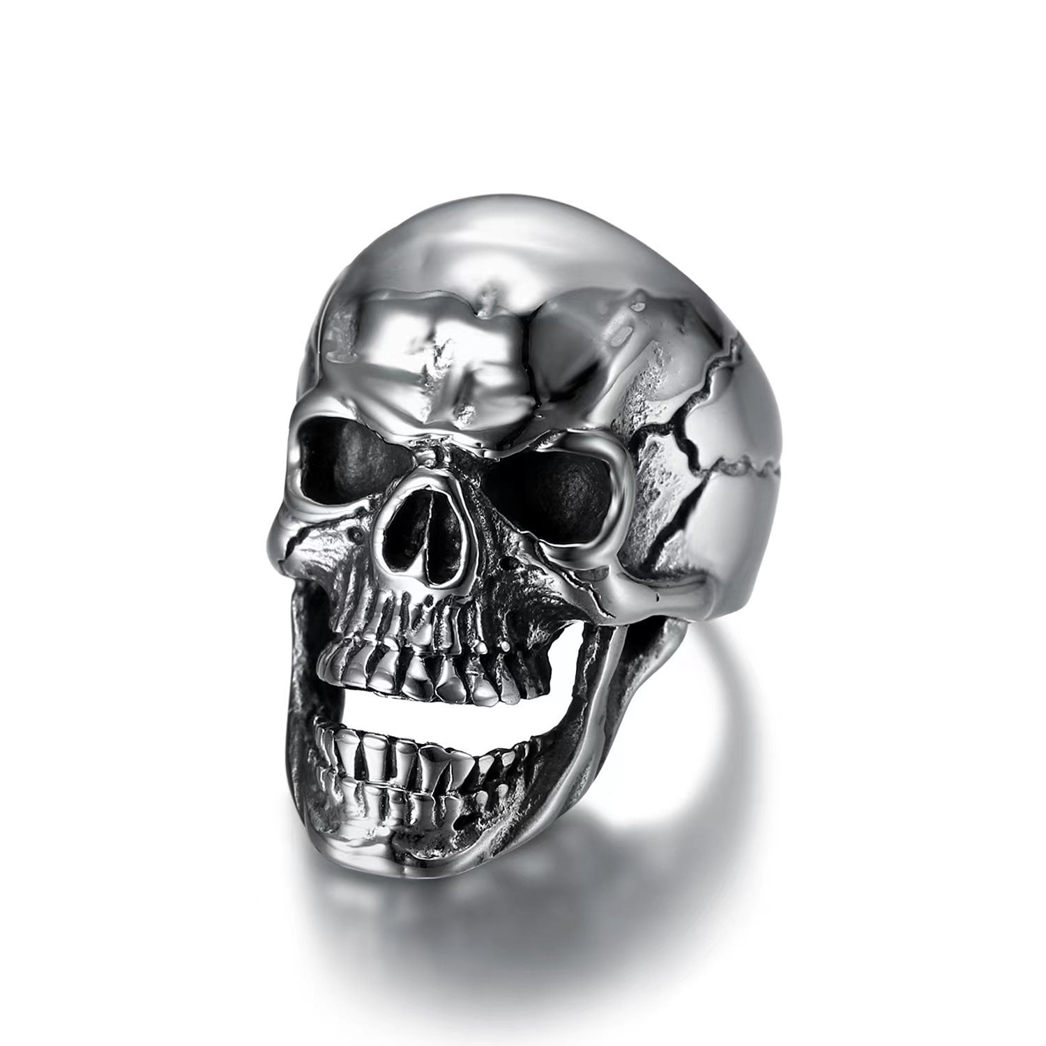 Hip-Hop Men's Biker Rings Ghost Head Skull Rings for men Gothic Punk ...
