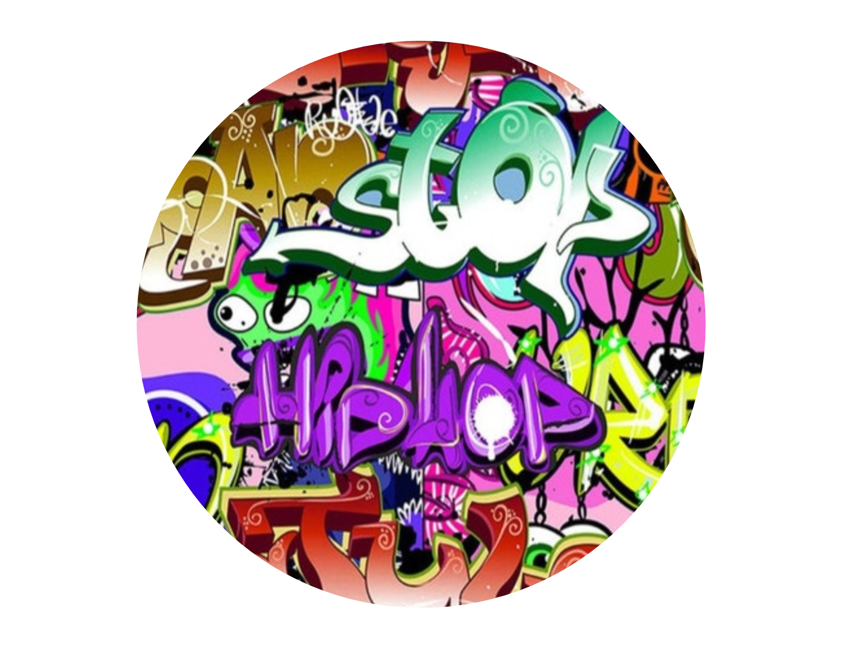 Hip Hop Music Graffiti Collage Edible Icing Image Cake Topper, by Tnct ...
