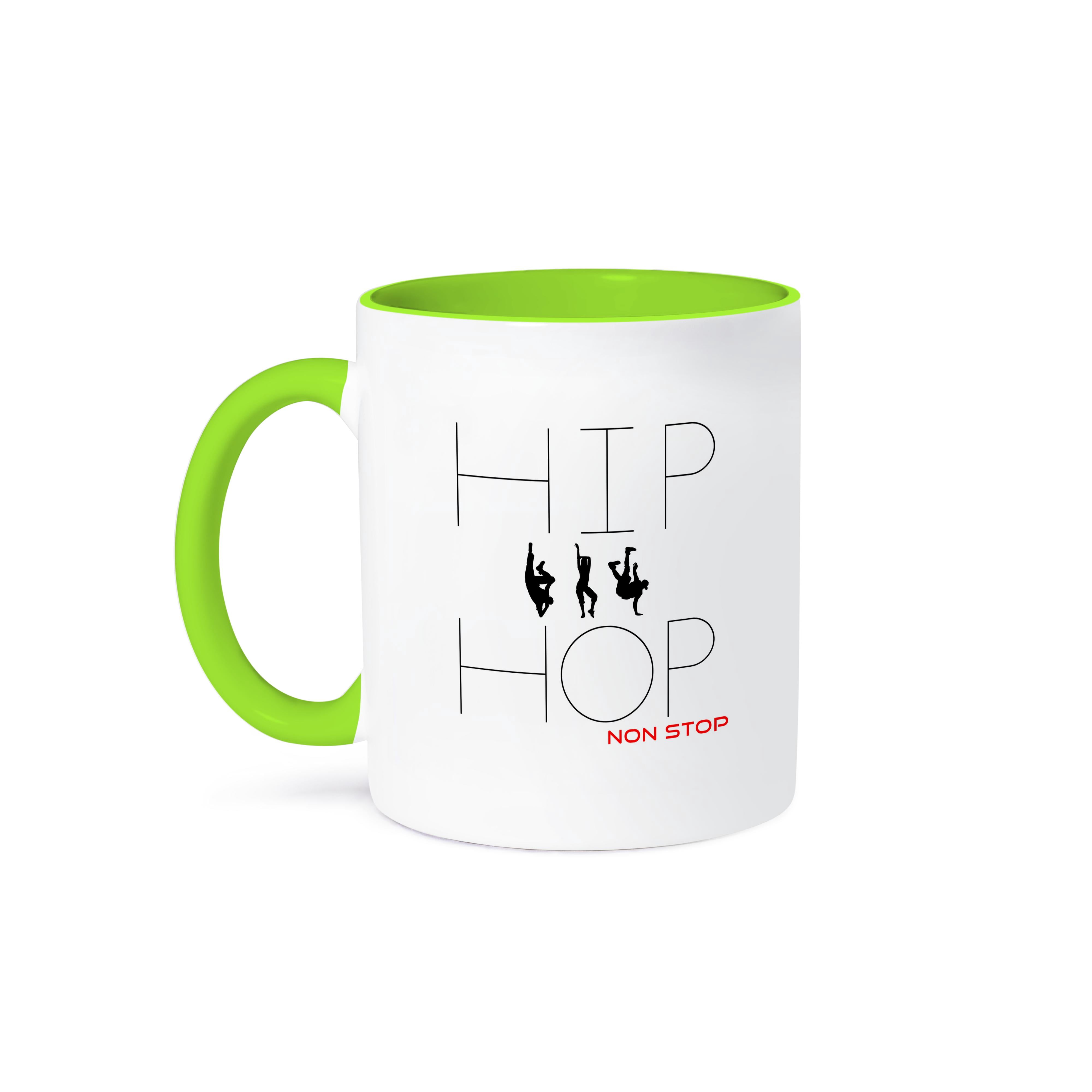 3dRose, Hip Hop Non Stop text, three dancing figures on white ...