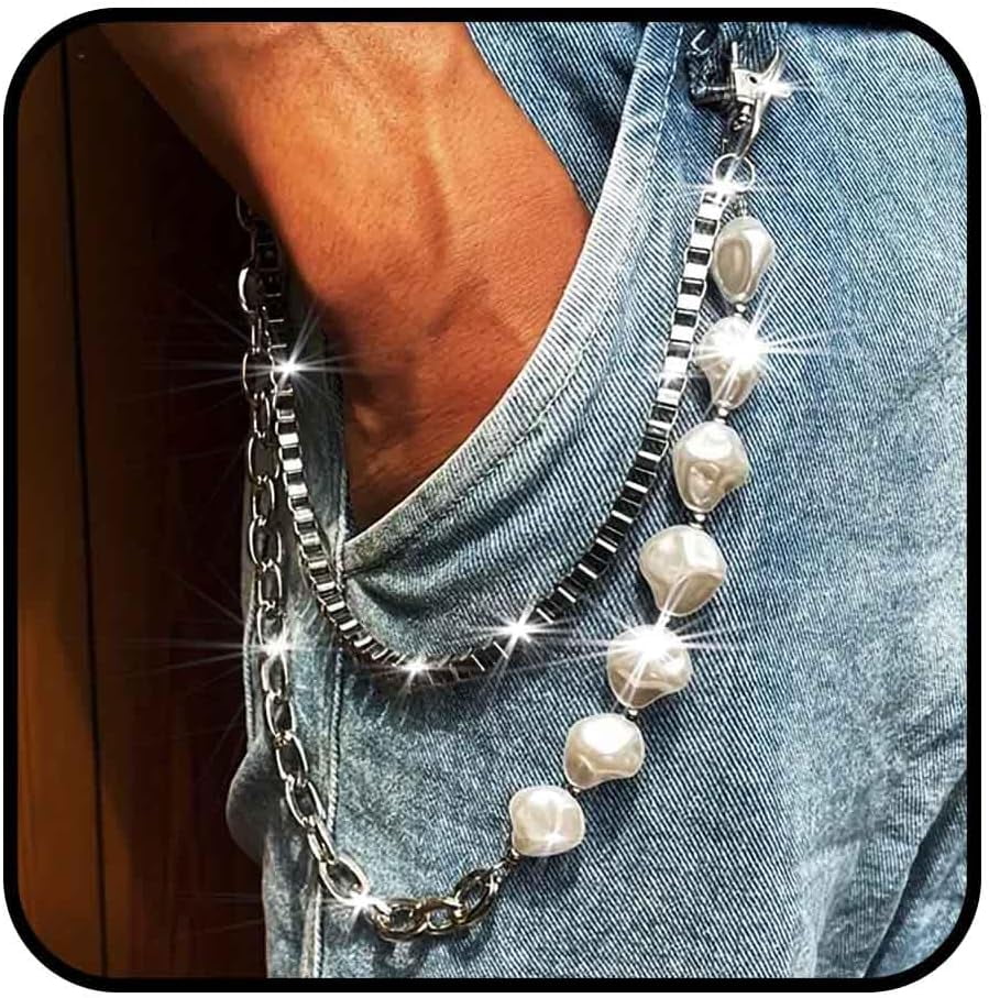 Hip Hop Pants Chain for Men Goth Jean Chains for Pant Punk Pocket ...