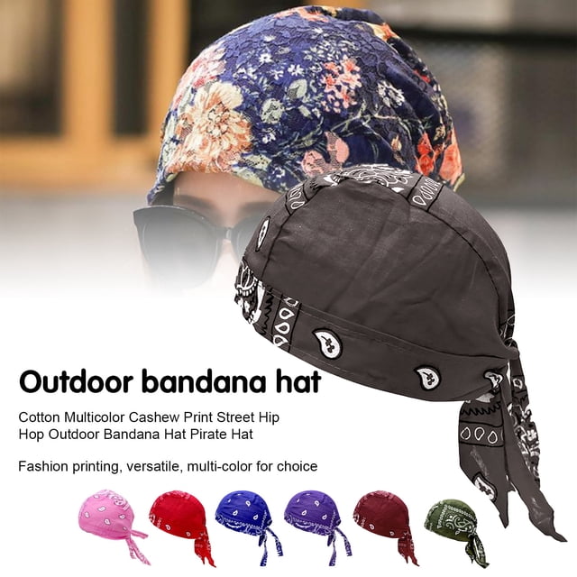 Hip Hop Pirate Hat Helmet Liner Hat Large Motorcycle Head Wrap Bandana ...