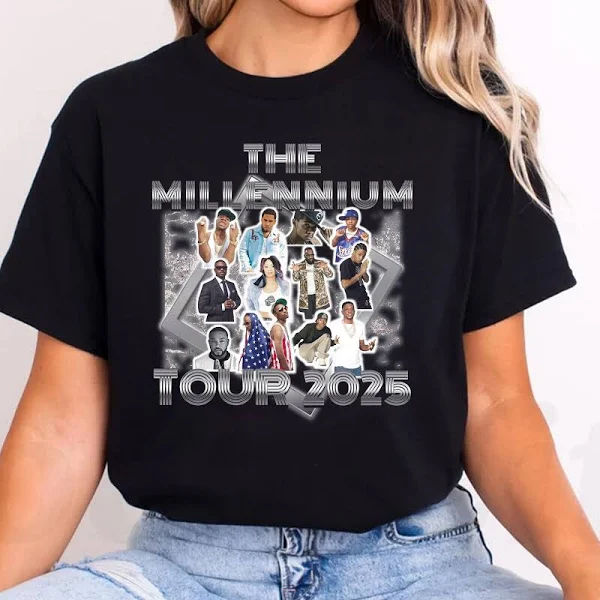 Hip-Hop & R&B Legends Tour 2025 Tee, Millennium Concert Merchandise ...