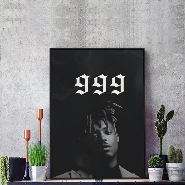 Hip Hop Rapper Juice Wrld Self-adhesive Poster Decoration Wall Art ...