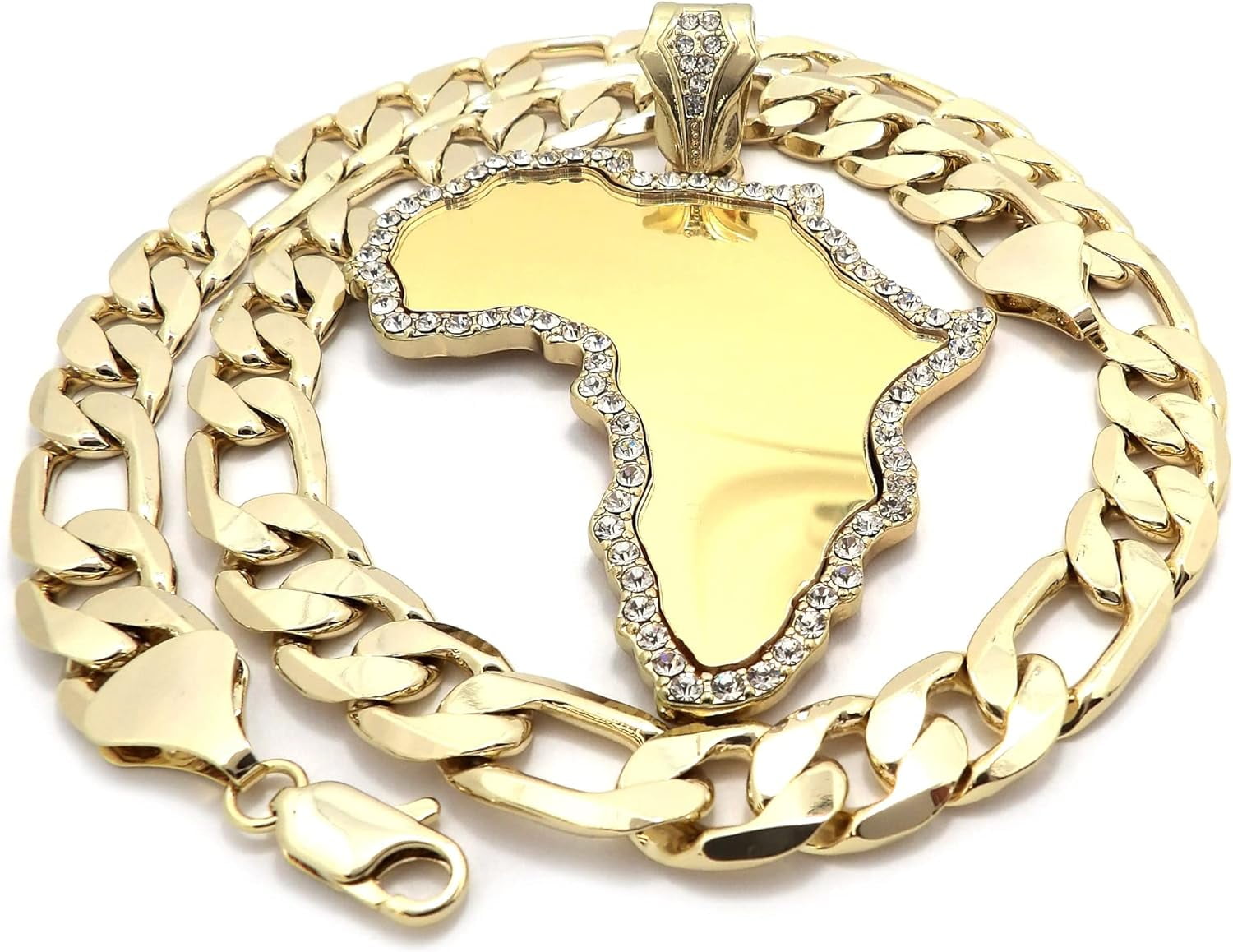 Hip Hop Rapper Style Jewelry Iced Gold Plated Cubic Zirconia Africa ...