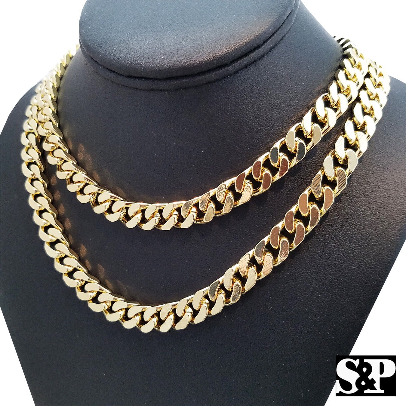 Hip Hop Rapper's Gold Plated 10mm 16", 18", 20", 24" Miami Cuban Chain ...