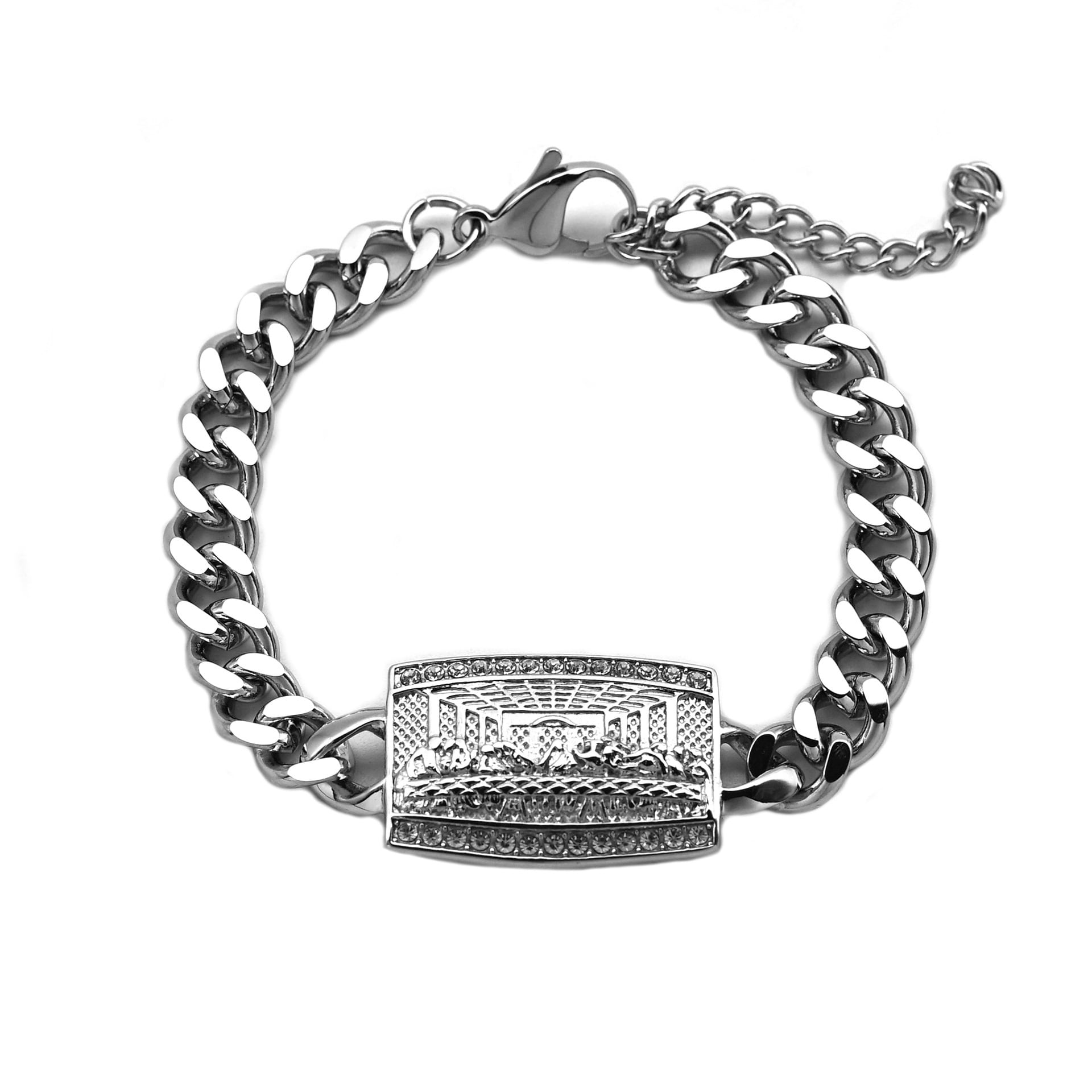 Hip Hop Rock Bling Iced Out 14K Yellow Gold The Last Supper Link Chain ...