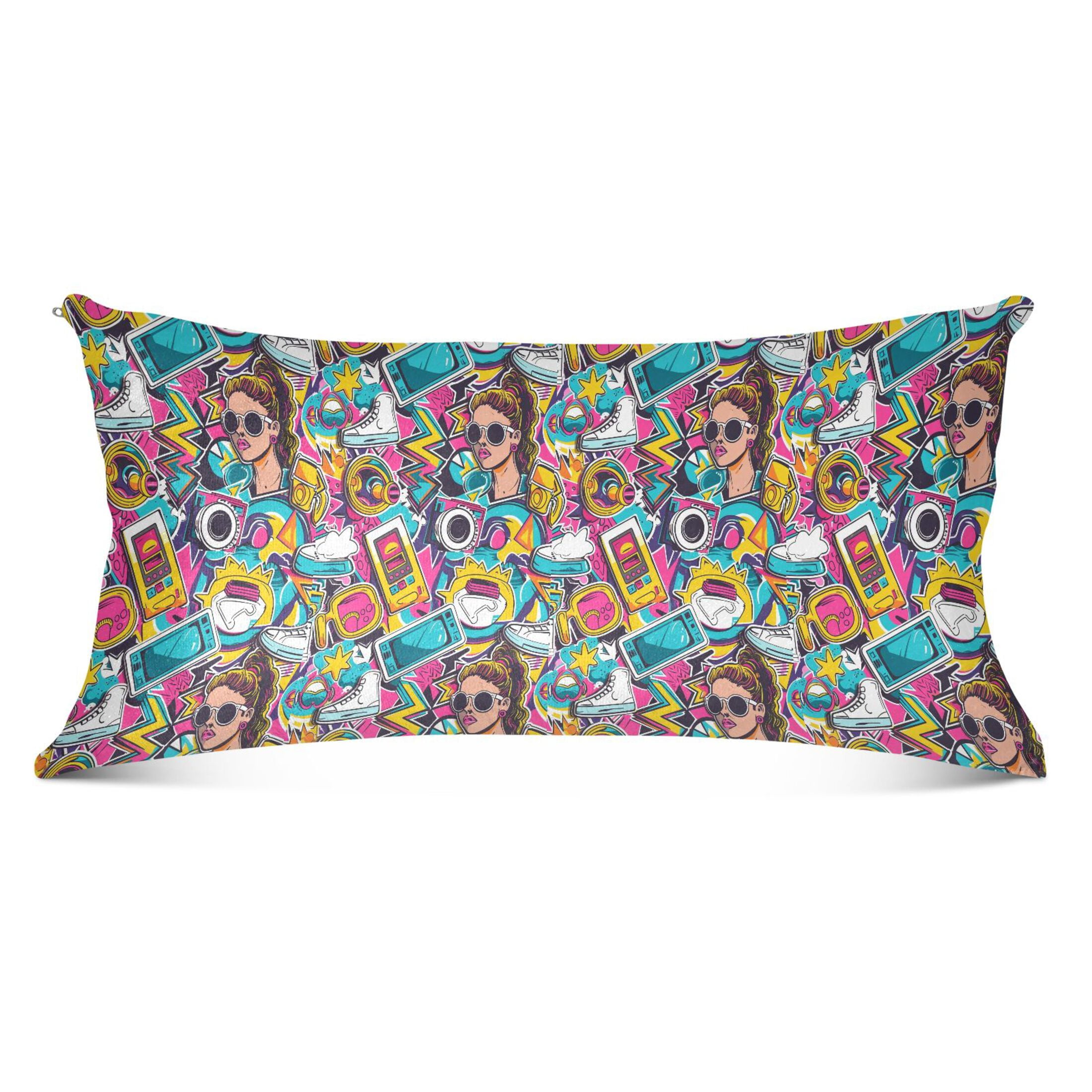 Hip Hop Street Graffiti Plush Pillow Cases Body Size Ultra Soft Warm ...