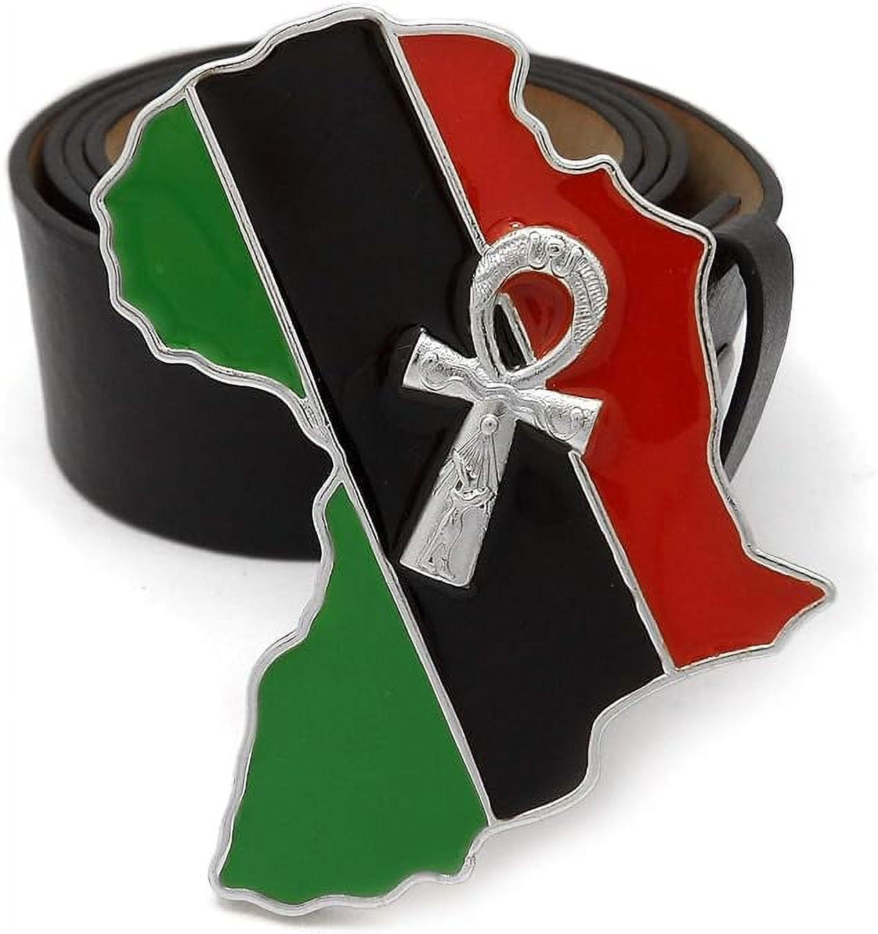 Hip Hop Style Collection Rapper White Gold Plated Africa Map Ankh Cross ...