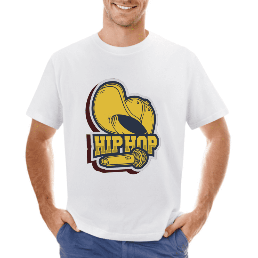 Hip Hop T-Shirt for Men Cool Street Style Rap Music Tee - Walmart.com