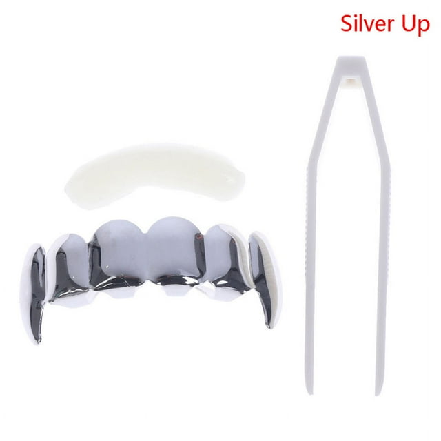 Hip Hop Teeth Grillz Top & Bottom Grill Mouth Teeth Grills Gangster ...