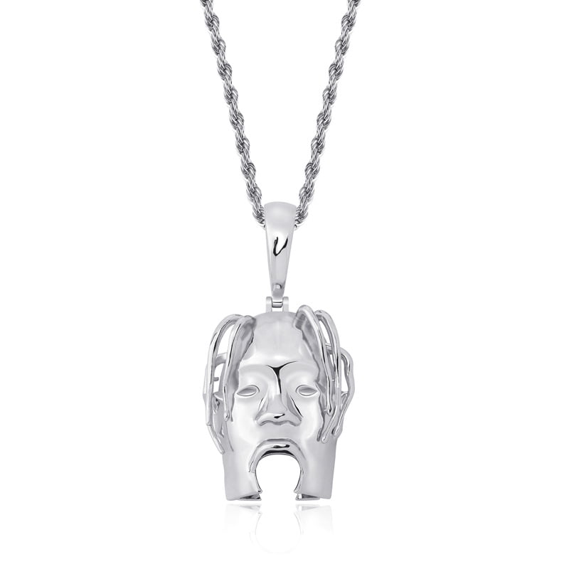 Hip Hop Travis ScottS Rapper Character Avatar 14K Yellow Gold Pendants ...