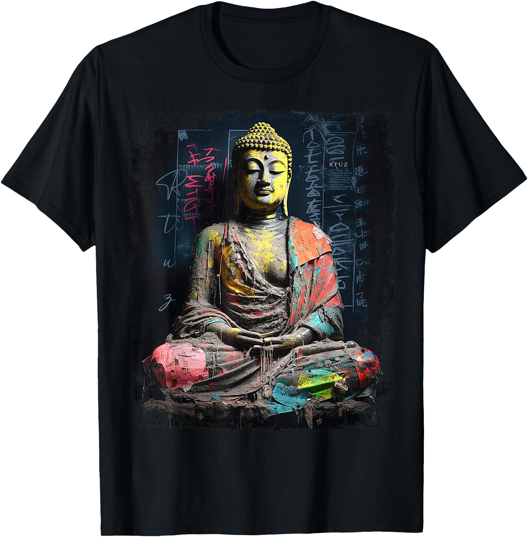 Hip Hop Y2K Vintage Hipster Retro Edgy Streetwear Buddha T-Shirt ...