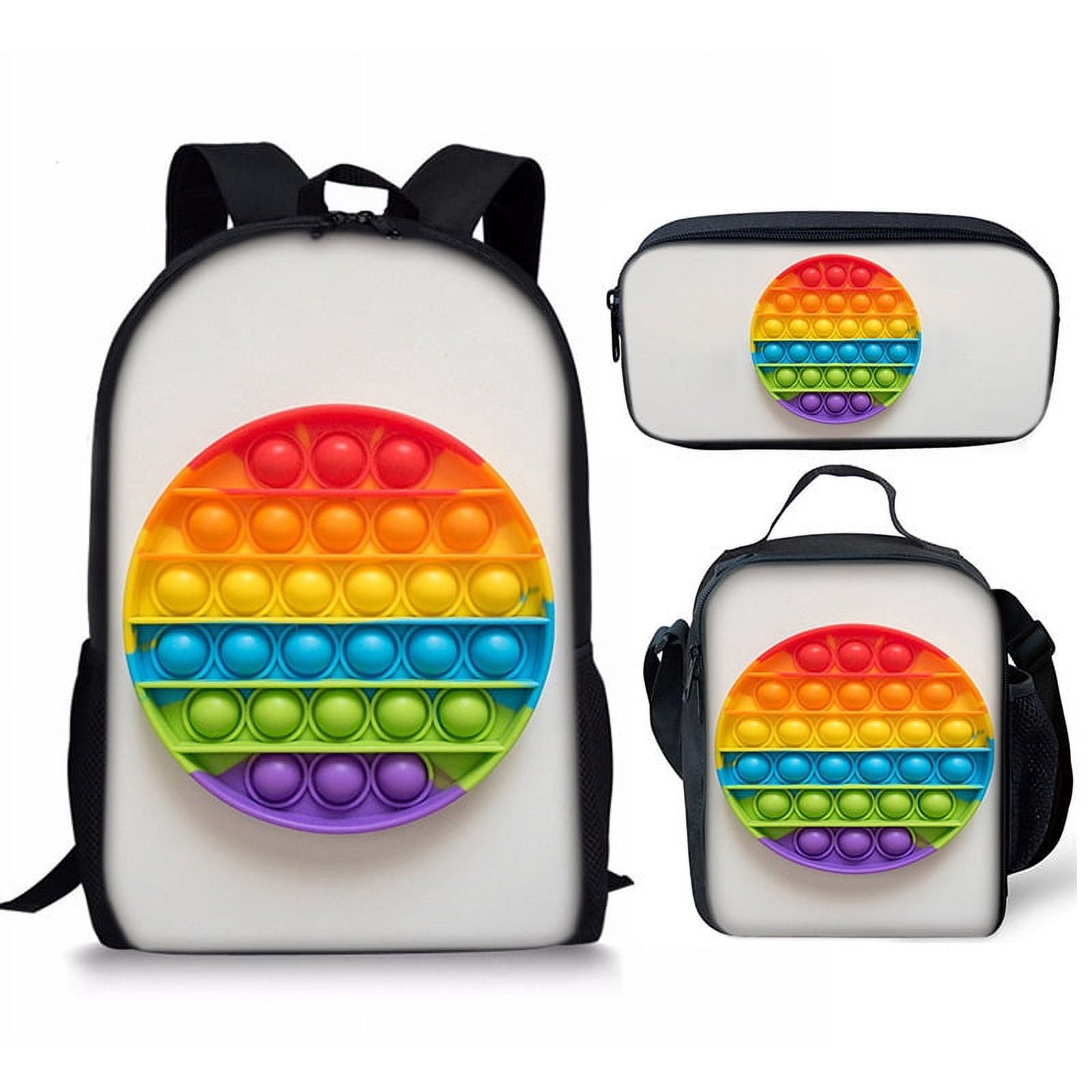 Hip Hop Youthful Colorful Push Bubble 3D Print 3pcs/Set Travel bags ...