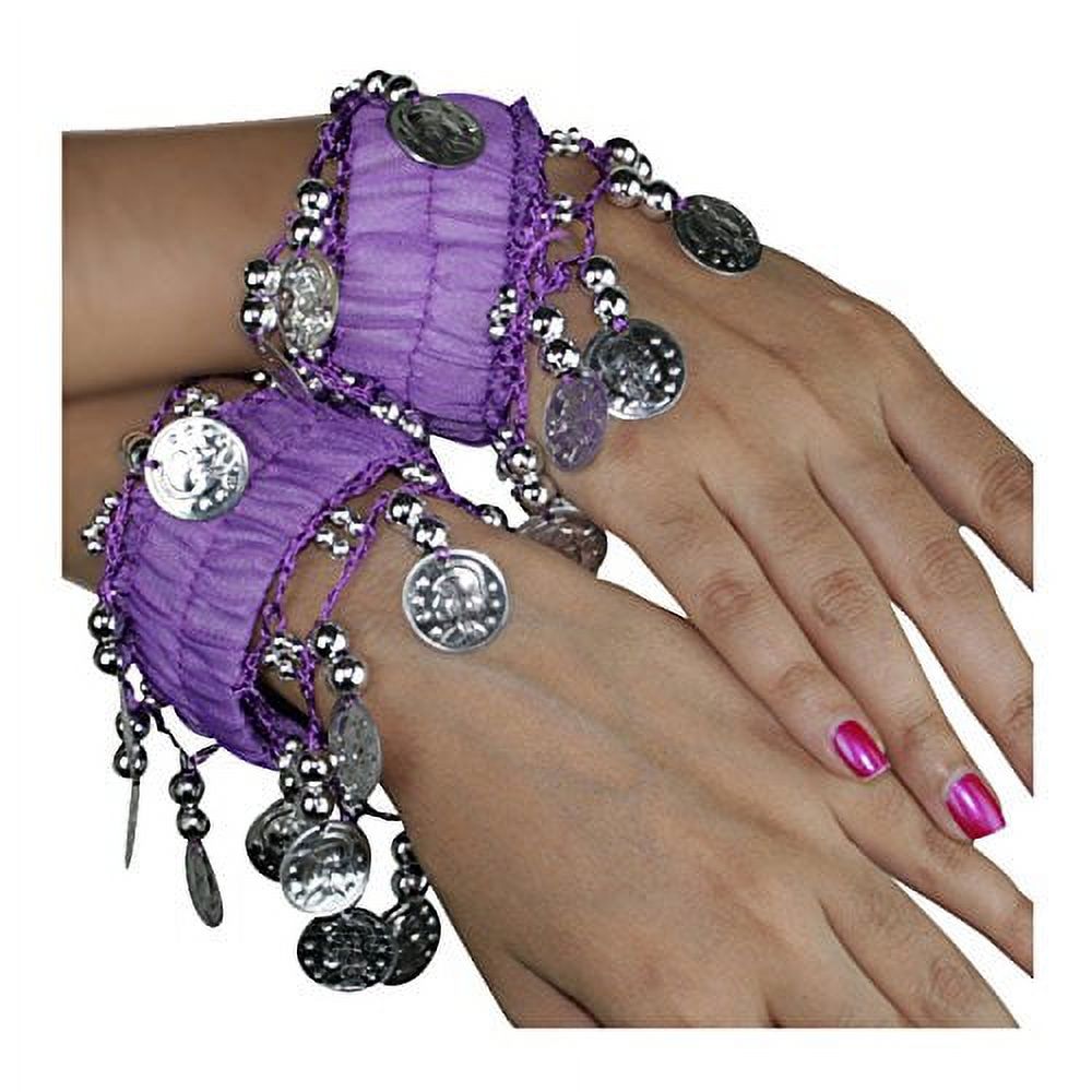 Hip Shakers 1 Pair Belly Dance Wrist Band Ankle Cuff Arm Bracelet 18 ...