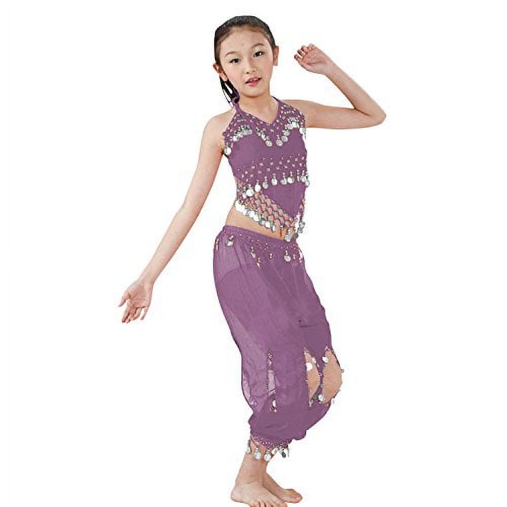 Hip Shakers Kids Professional Belly Dance Genie Costume with Silver ...