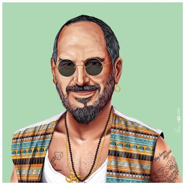 "Hip Steve" Frameless Free Floating Reverse Printed Tempered Art Glass ...