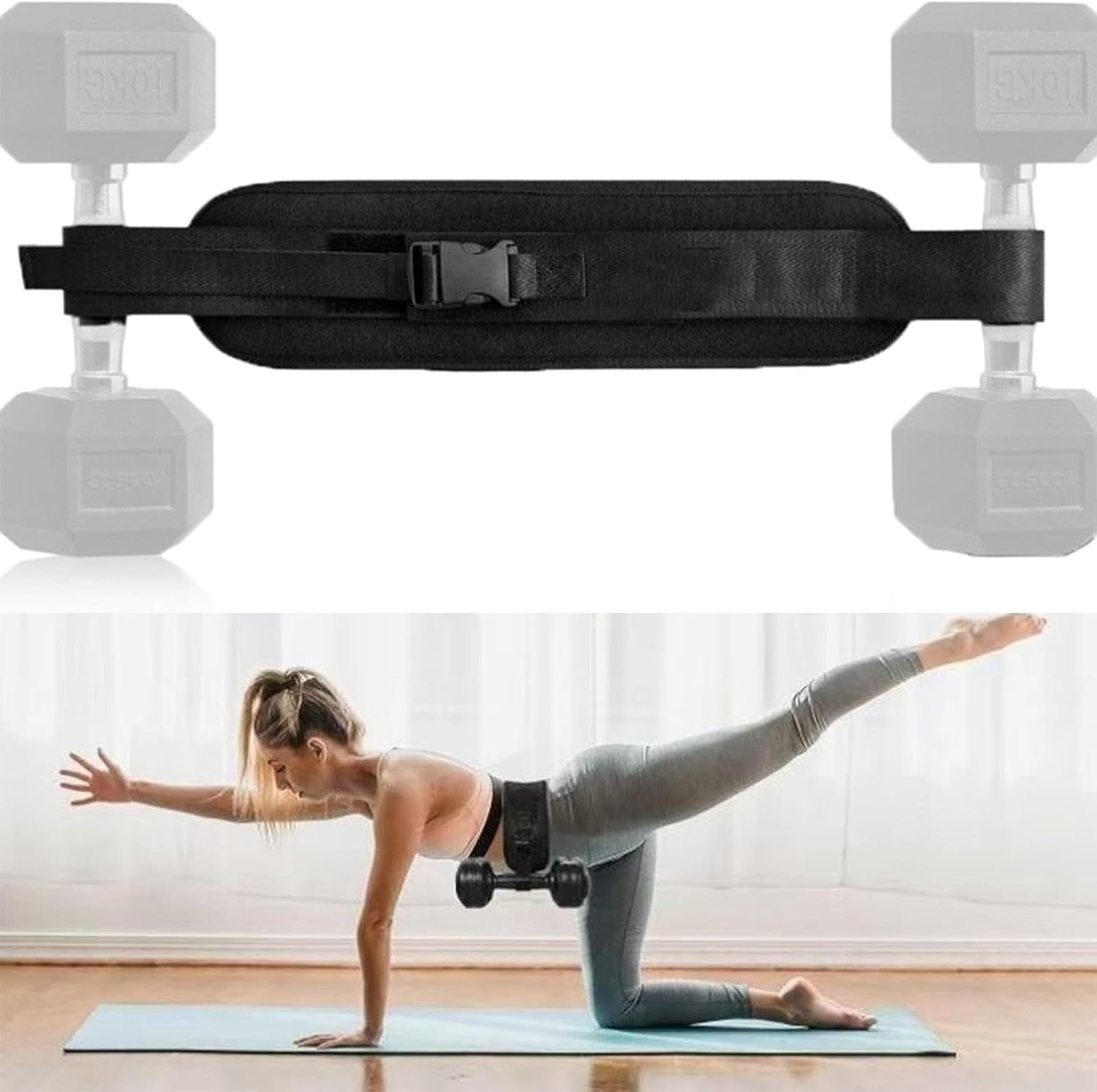 Hip Thrust Belt Adjustable Weight Belts Kettlebell Training and Butt ...
