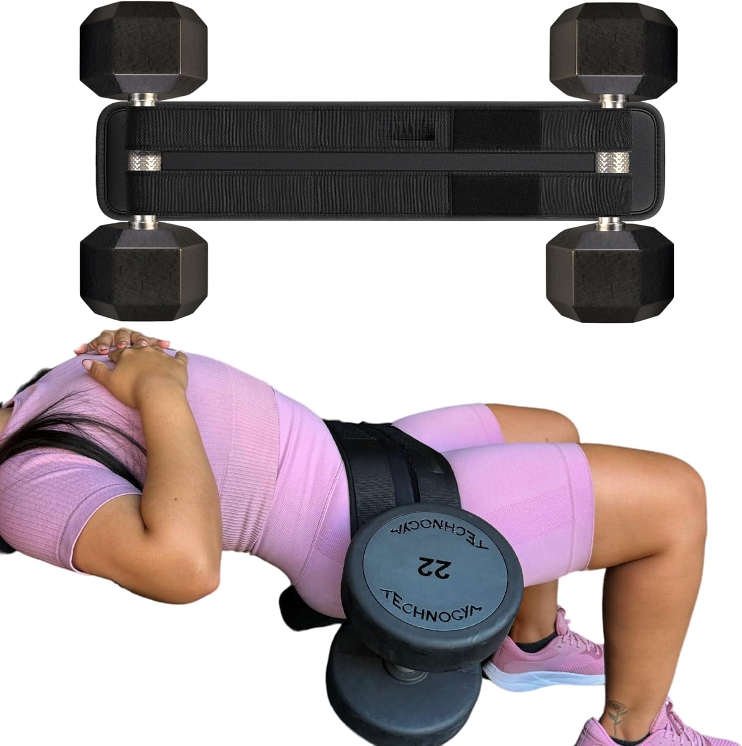 Hip Thrust Belt For Dumbbells Heavy, Kettlebells, Plates, & MAX LBS ...