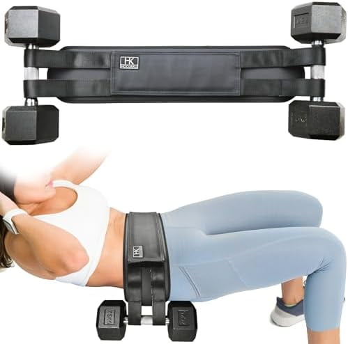 Hip Thrust Belt, Easy to Use with Dumbbells, Kettlebells, or Plates ...