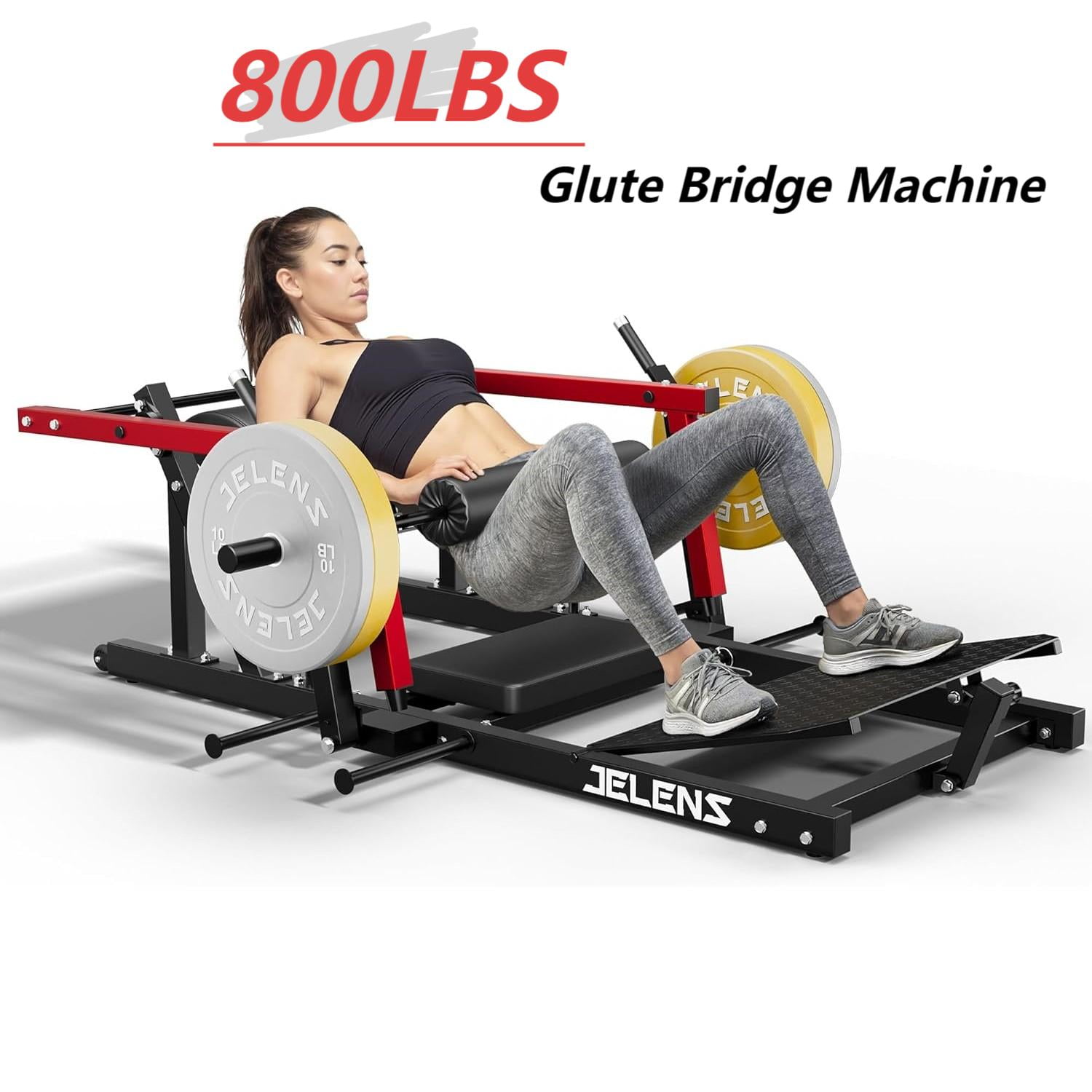 Jelens Hip Thrust Machine, 800LBS Glute Bridge Machine with Weight ...