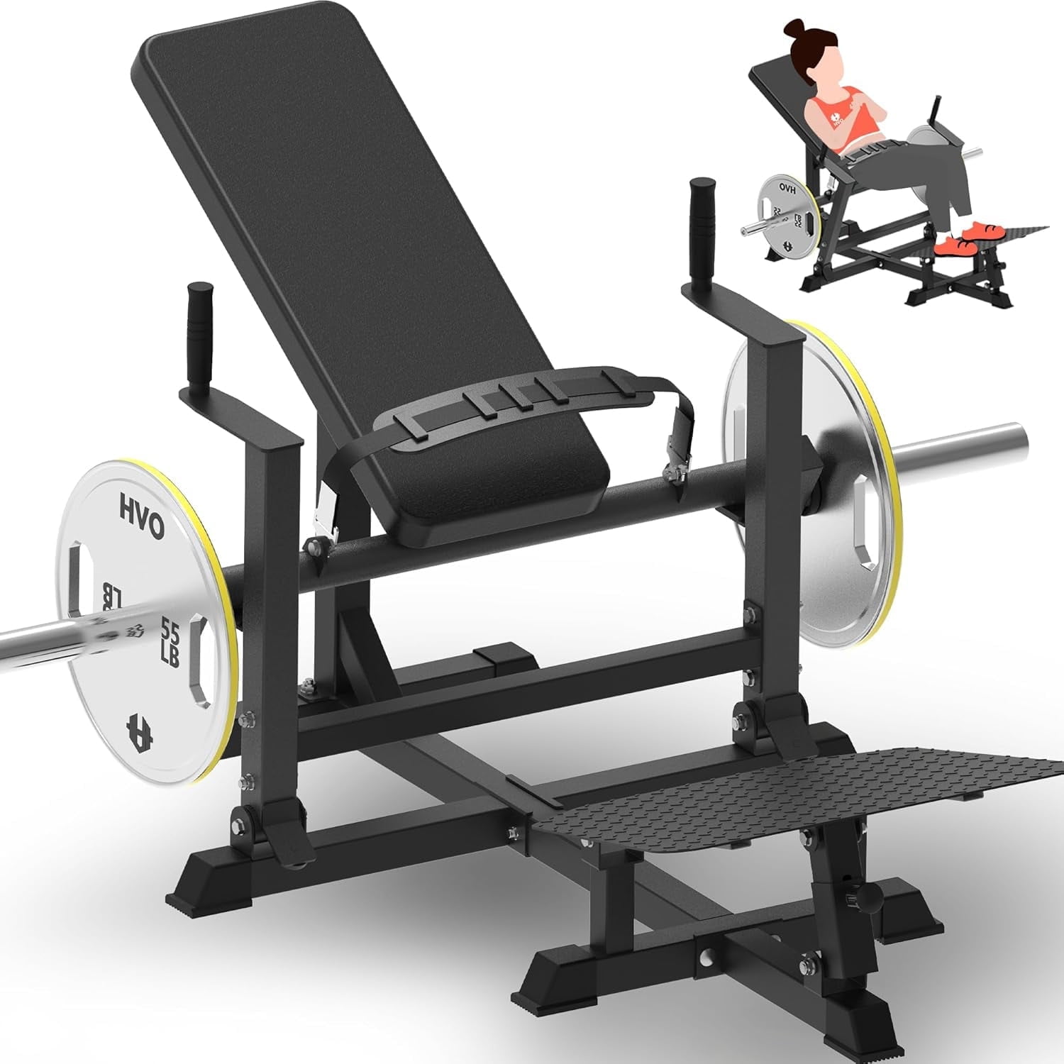 Hip Thrust Machine Glute Bridge: Heavy Duty Butt Muscle Building and ...