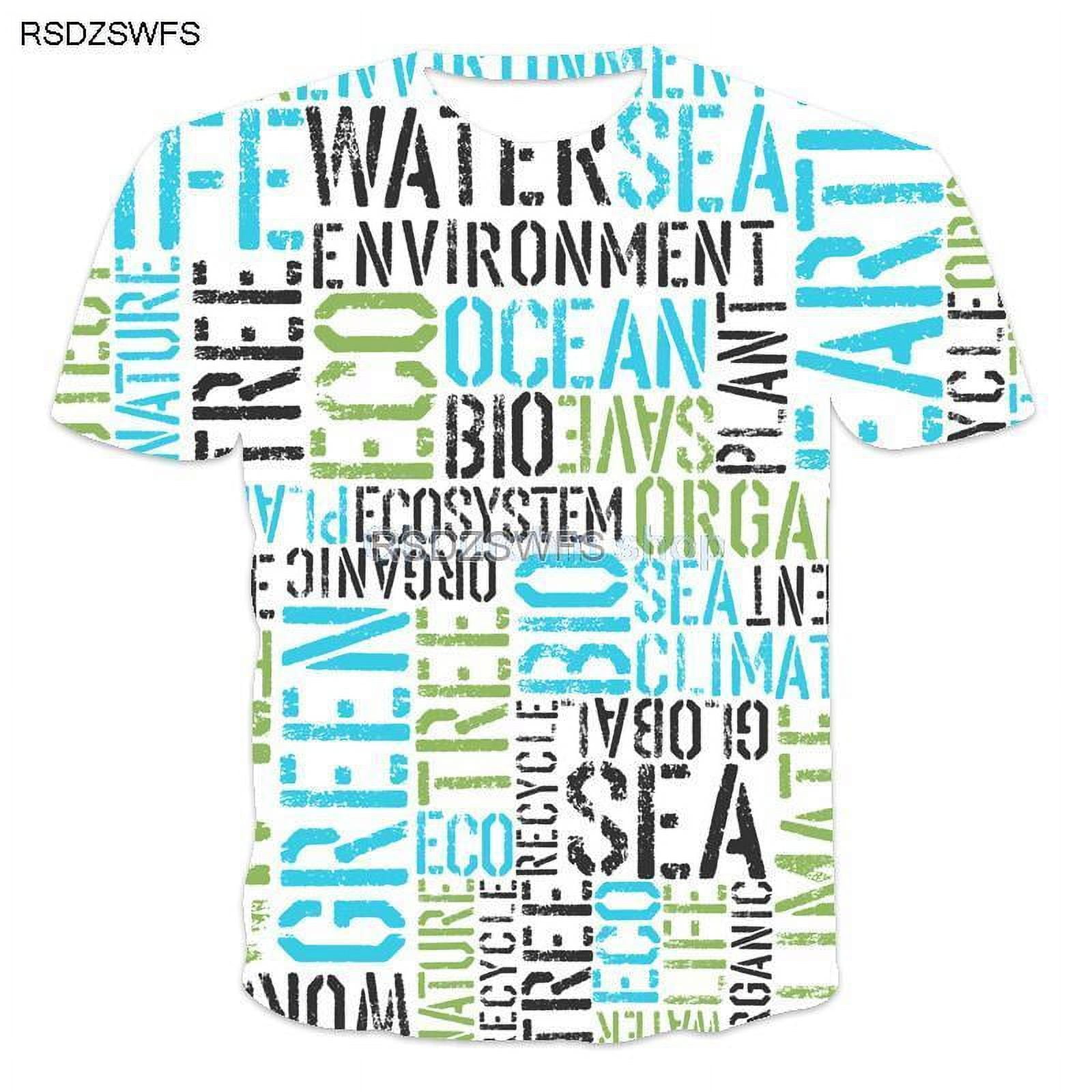 Hip-hop Funny and Interesting Men's Summer Oversized T-shirt 3D Letters ...