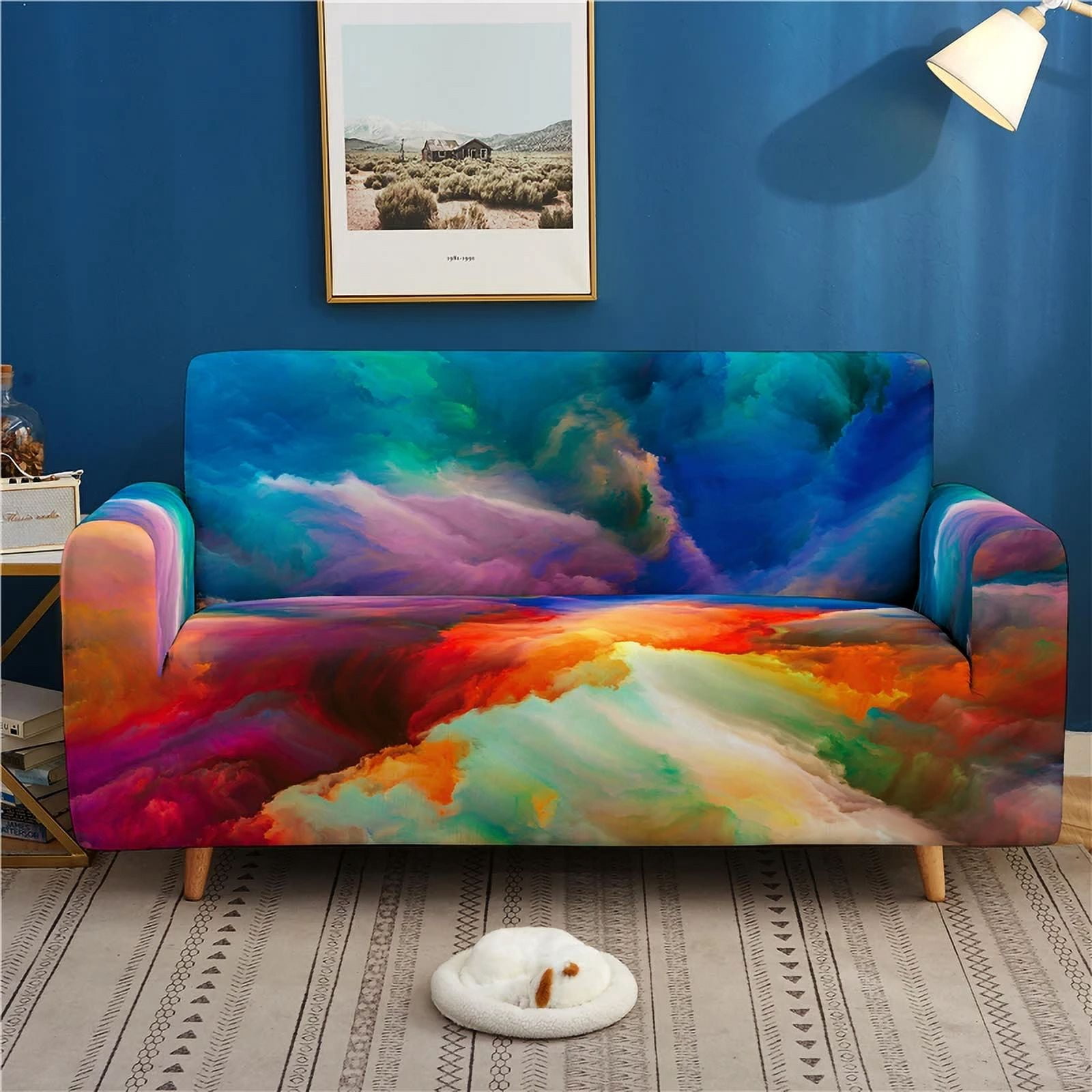 Hip-hop Print Elastic Sofa Cover for Living Room Spandex Stretch Couch ...