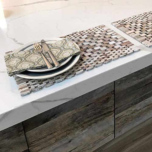 Hip-o Modern Living Hand Crafted Rosewood Table Mats White Wash ...