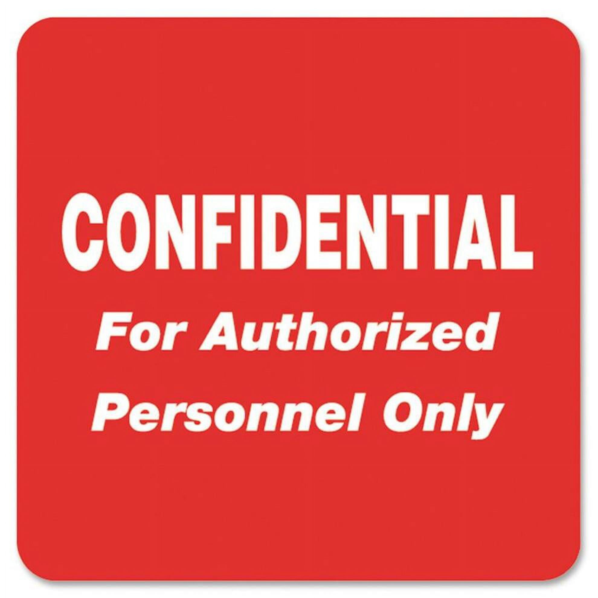 Hipaa Labels, Confidential For Authorized Personnel Only, 2 X 2, Red ...