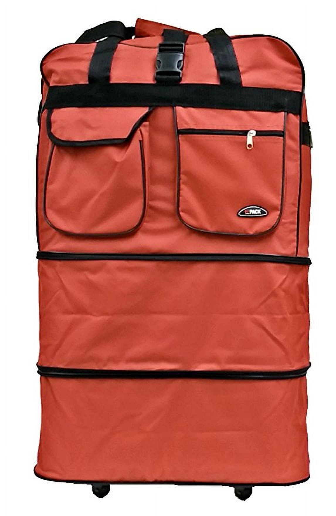 Hipack 30" Rolling Wheeled Suitcase, Red, Polyester, 4-Wheels, 3 ...