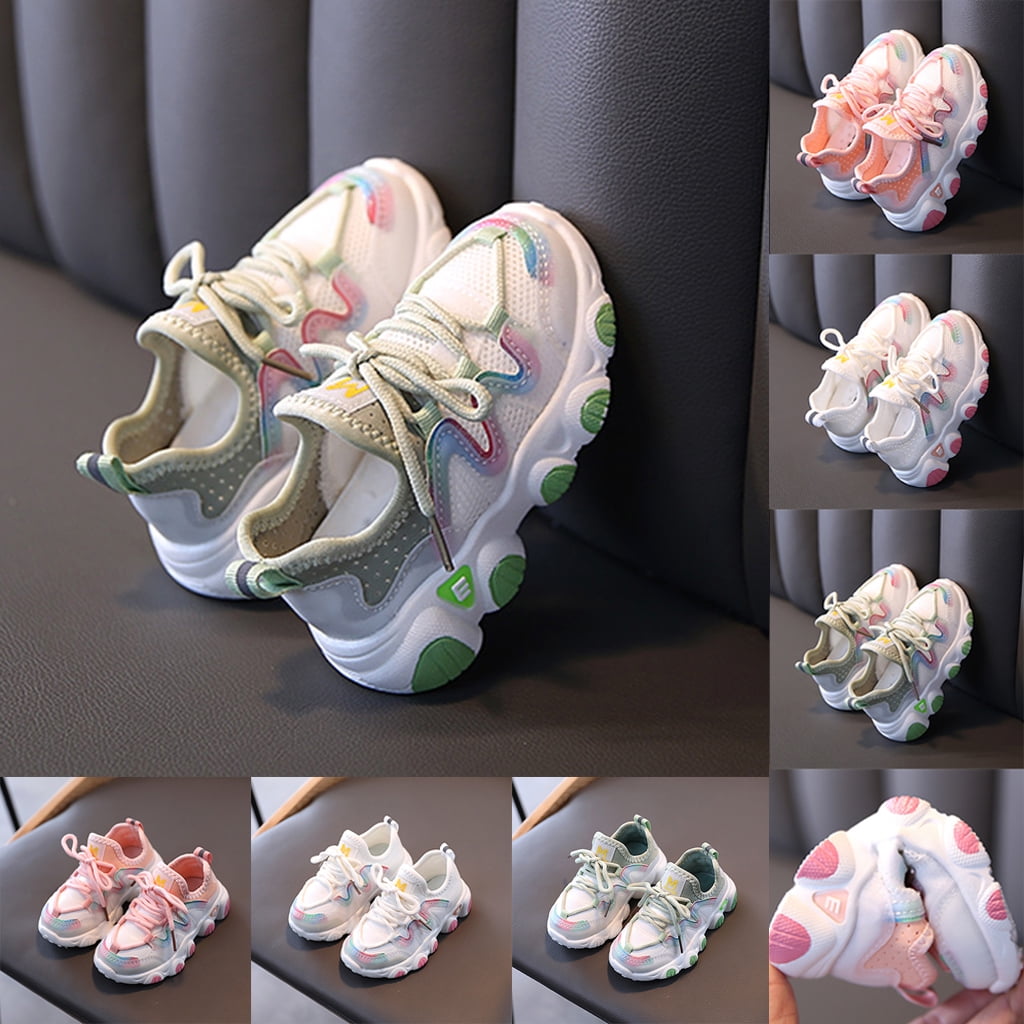 Hipattires Girls Shoes Toddler Breathable Green Fashion Sneakers Shoes ...