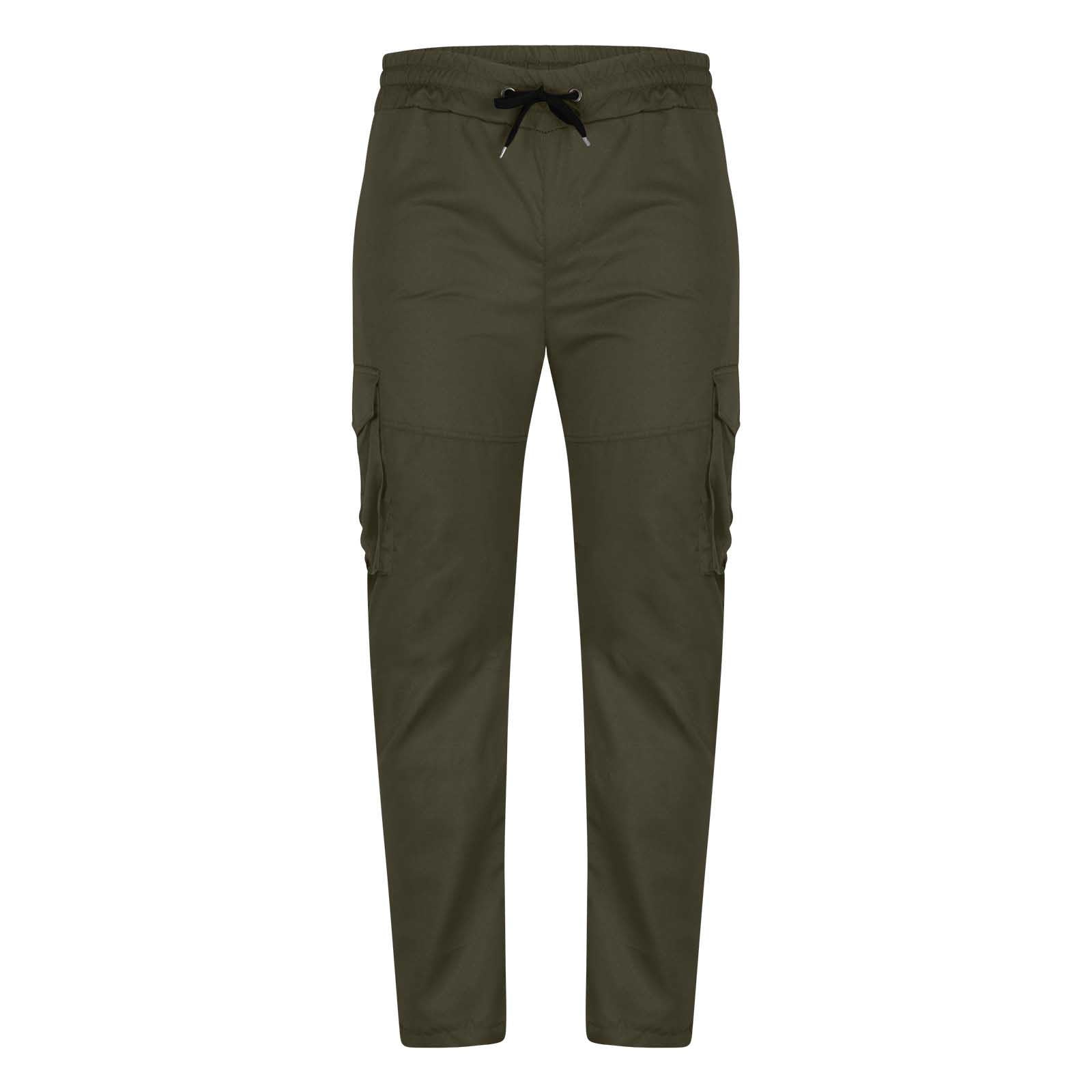 Hipattires Mens Cargo Pants with Pockets Big and Tall Relaxed Fit Work ...
