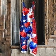 Elvqul Womens Patriotic Jumpsuits Independence Day Blue Fourth of July ...