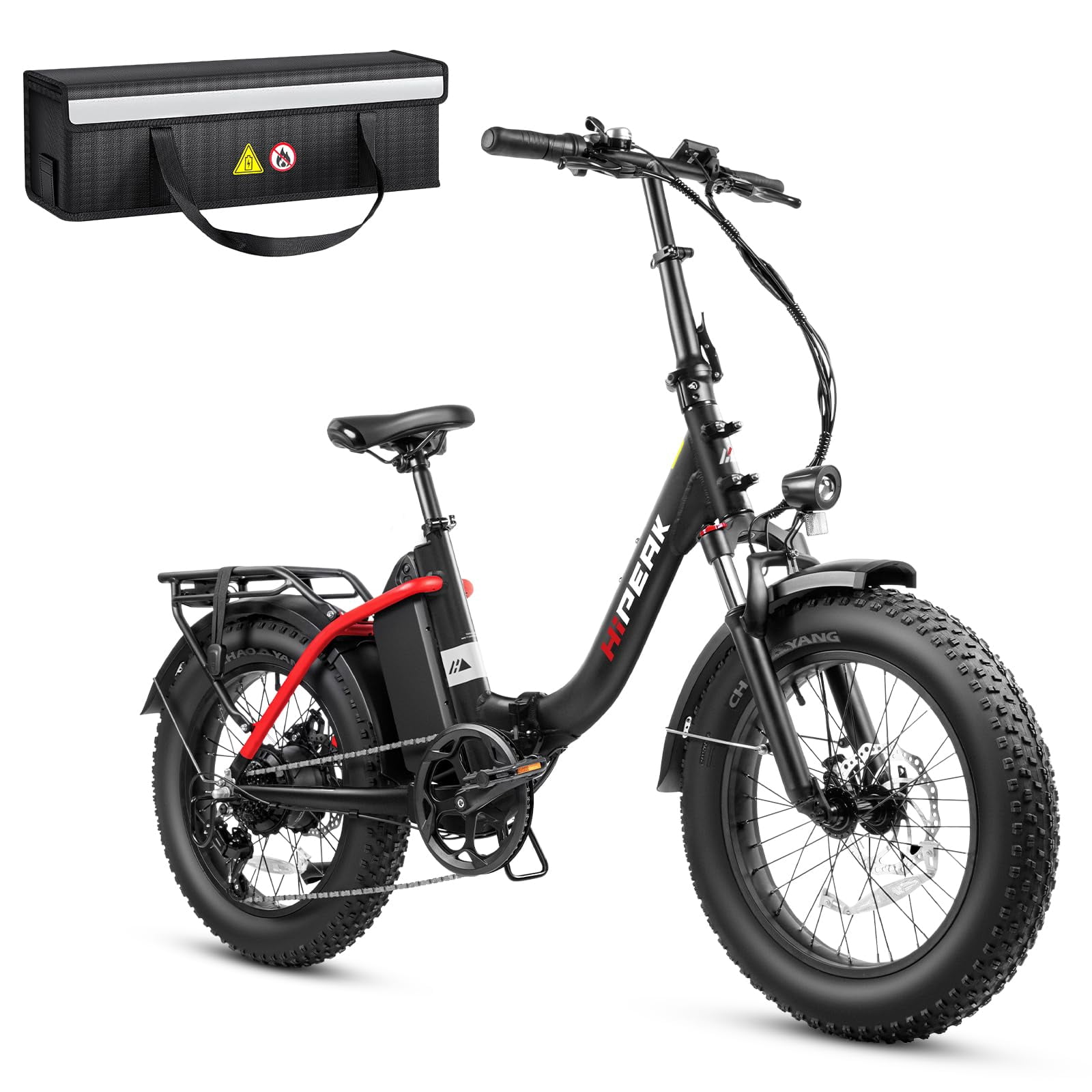 "Hipeak 750W Small Commuter Electric Bike, 48V 15Ah, 20""x4.0"" Fat ...