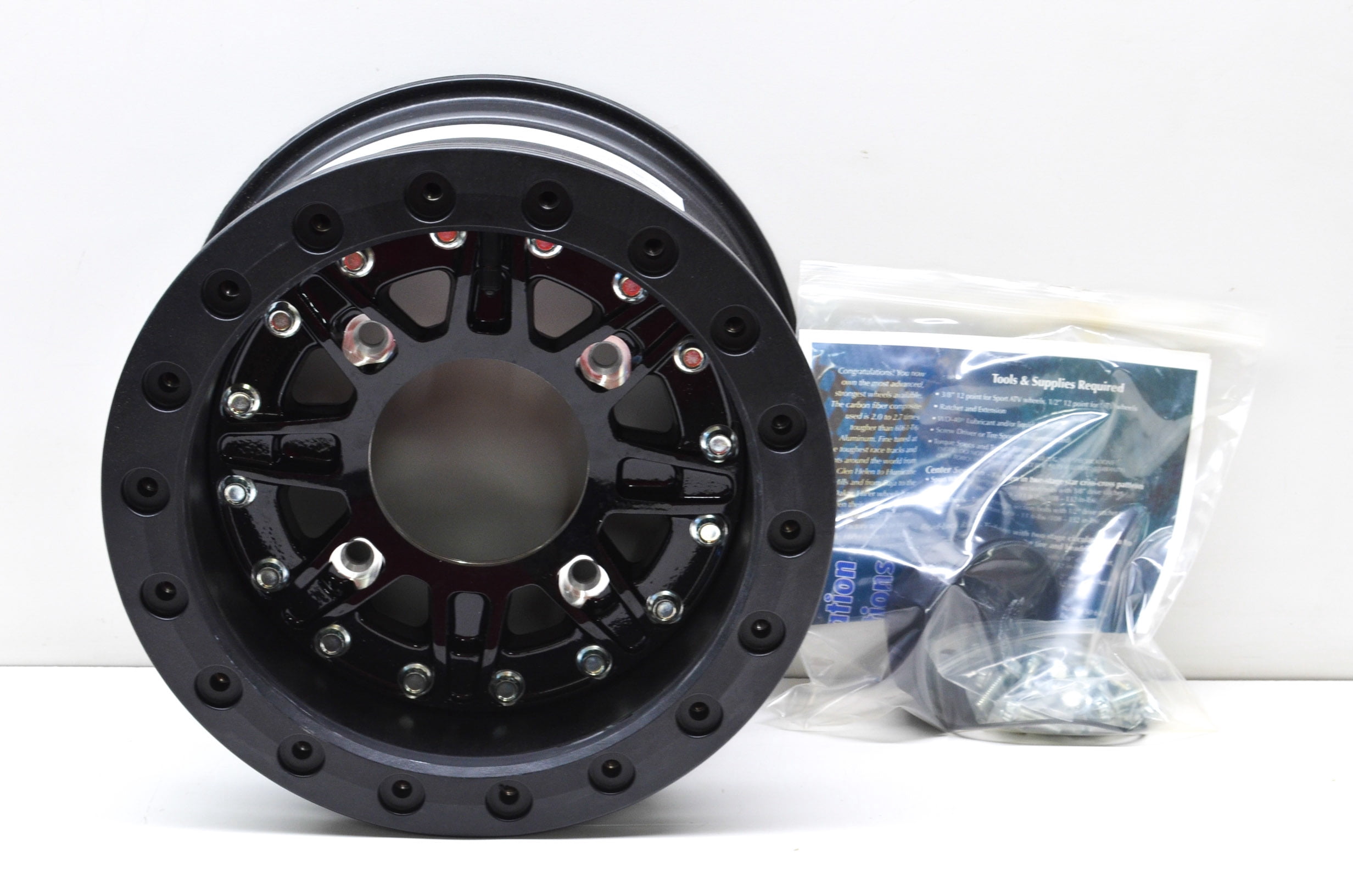 Hiper 1270-PBK03-43-SBL Black Sidewinder Wheel Rim 12X7 4+3 4/156 ...