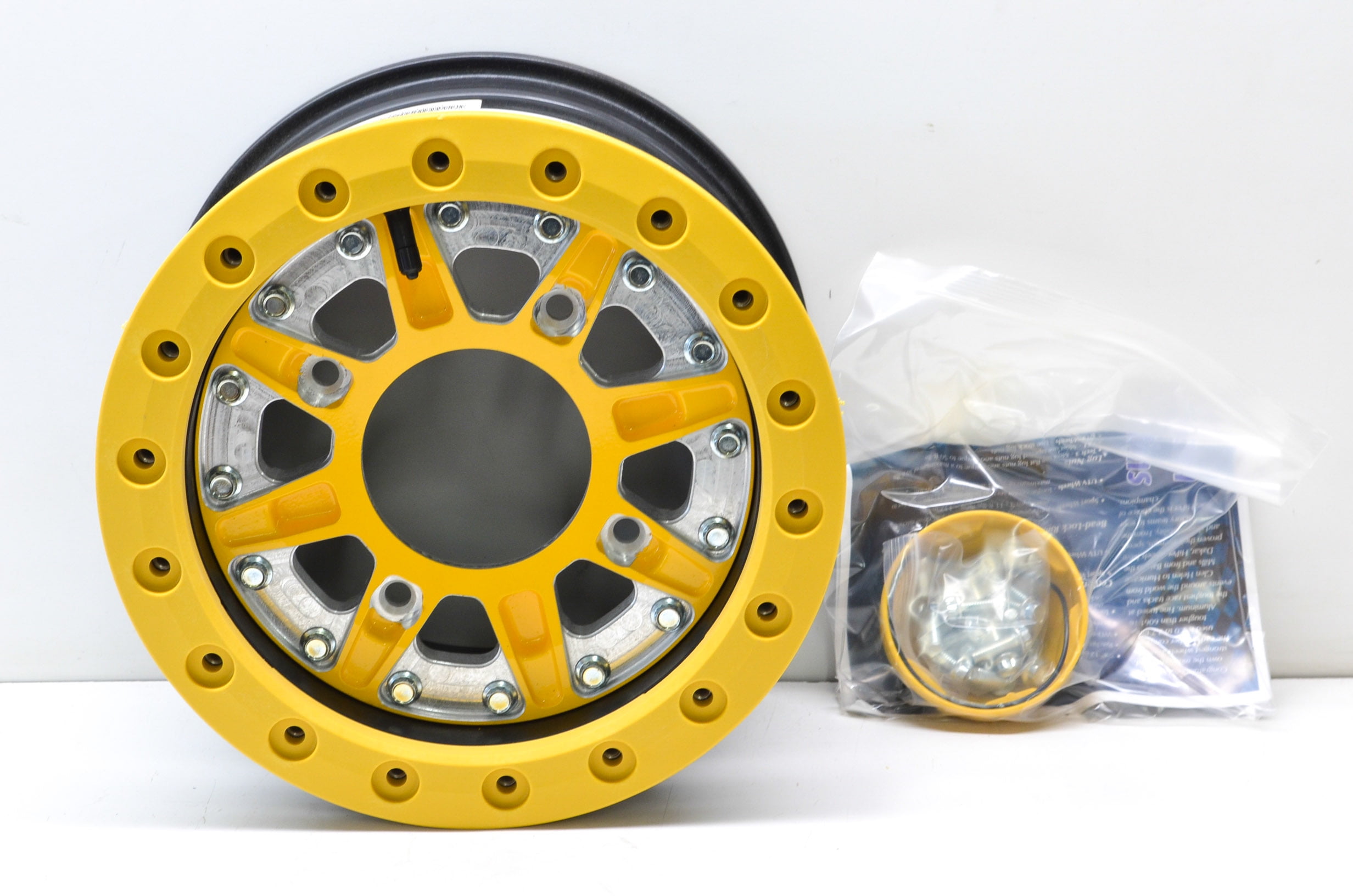 Hiper 1270-PYL02-52-SBL-YL Yellow Sidewinder Wheel Rim 12X7 5+2 4/156 ...