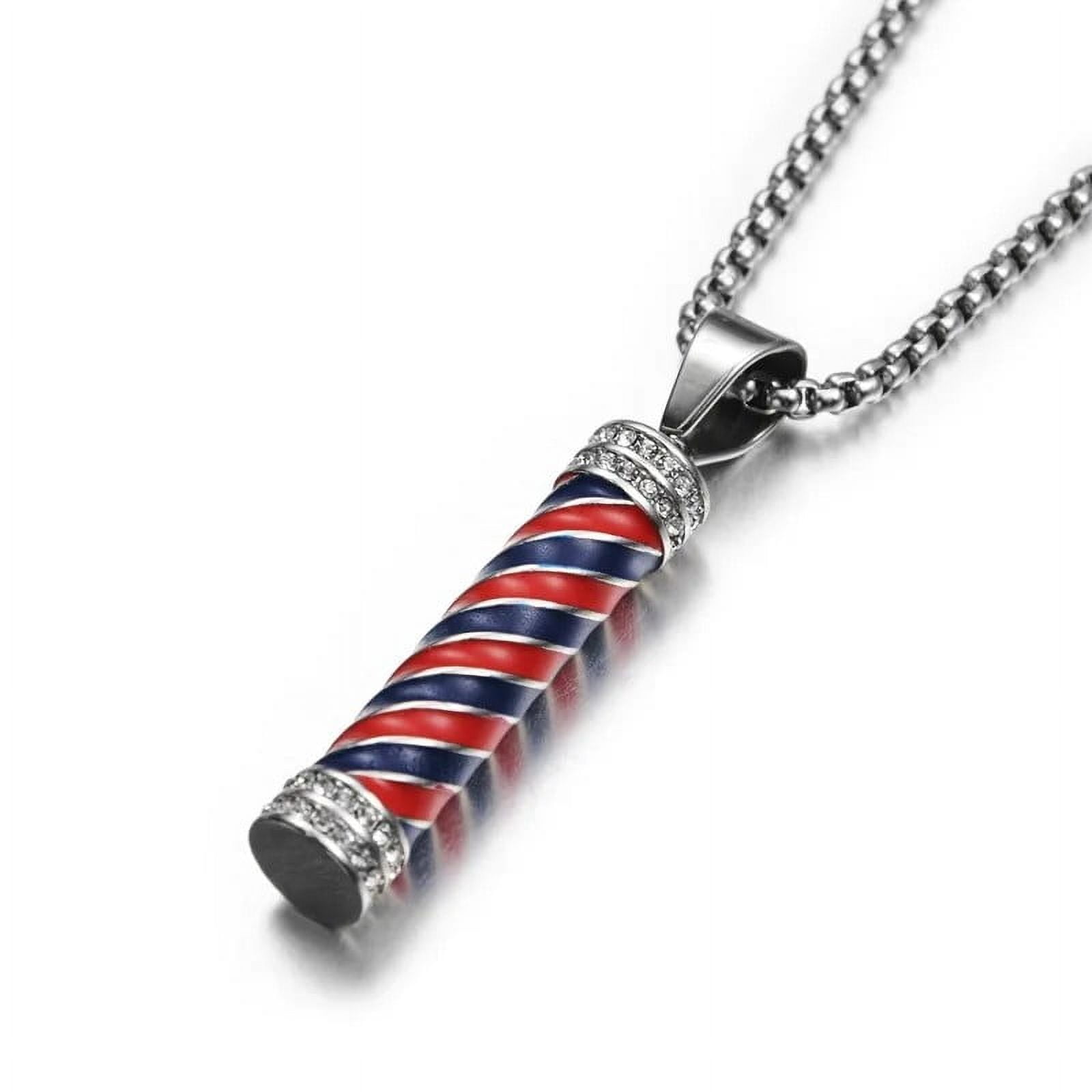 Hiphop Iced Out Barber Pole Lamp Pendant Necklaces For Men Male 14K ...