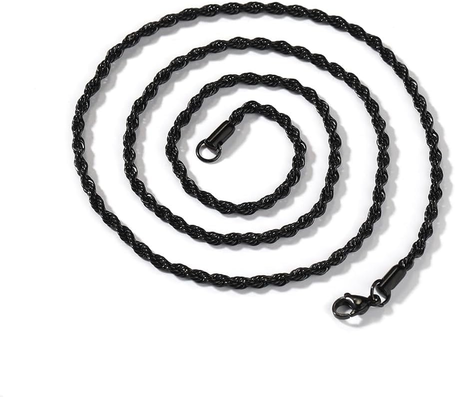 Hiphop Necklace, Hiphop Plain Chain, 2-8mm Thick Stainless Steel ...