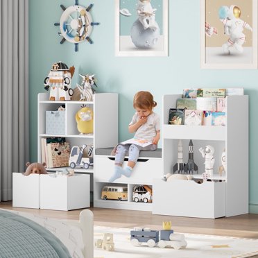 Tot Mate Kids' Bookshelf & Toy Organizer, Daycare Furniture, Reading ...