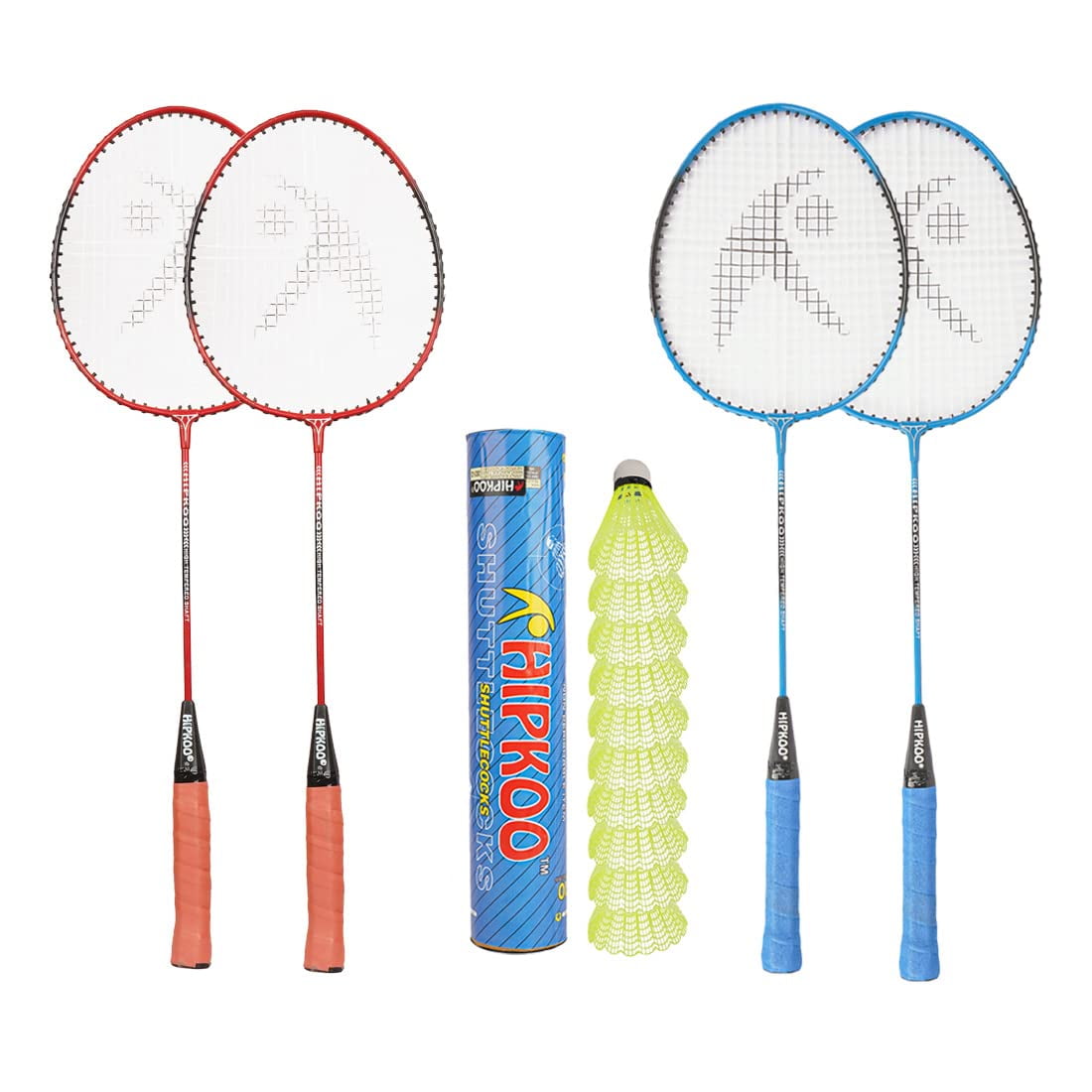 Hipkoo Sports Aluminum Badminton Rackets Set Of 4 | Wide Body Shuttle ...