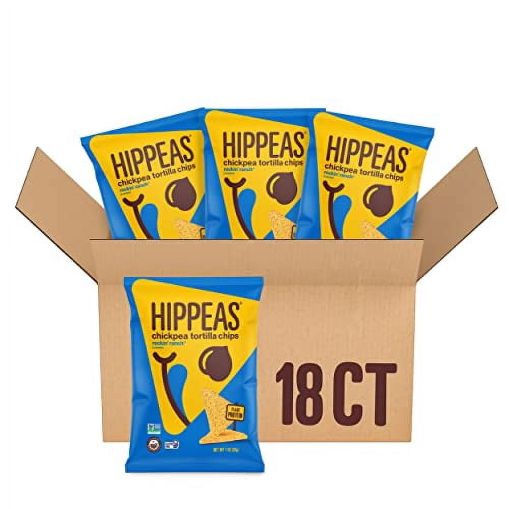 Hippeas Chickpea Tortilla Chips, Rockinâ€™ Ranch, 1 Ounce (Pack of 18 ...
