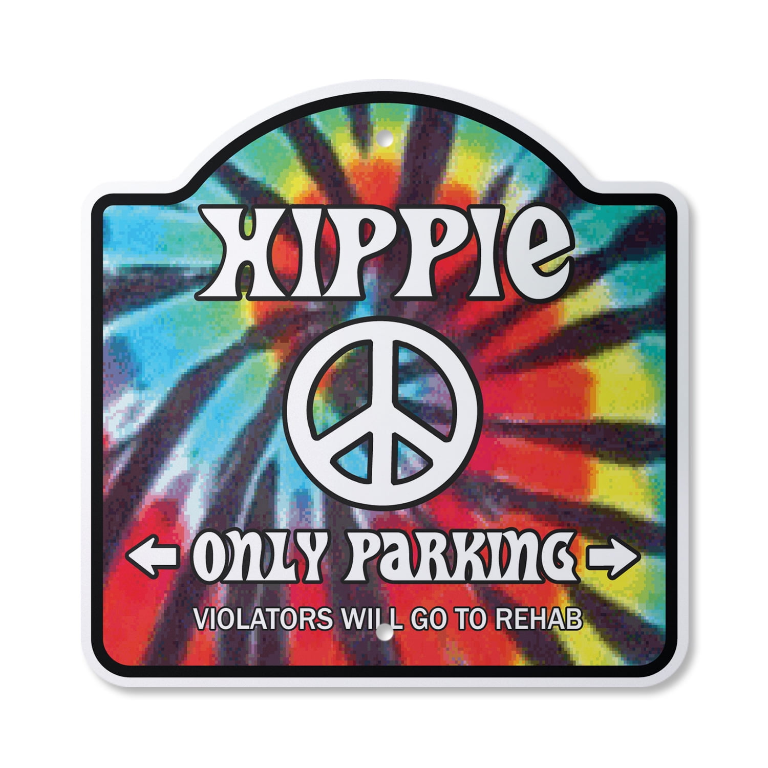 Hippie 12" X 12" Sign | Indoor/Outdoor Plastic | SignMission Designer ...